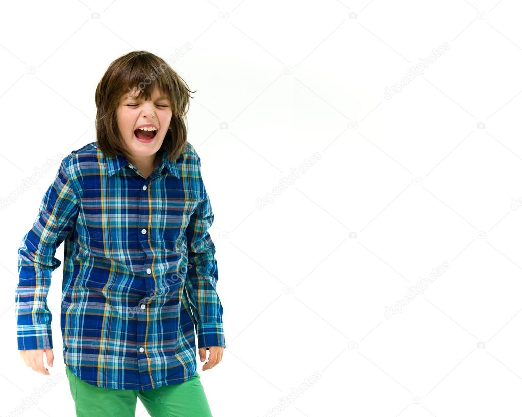 Angry teenage boy screaming Stock Photo by ©Bruno135 128261530