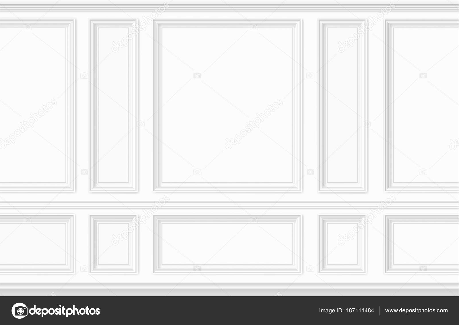 Moulding white wall panel Stock Vector by ©belikovand 187111484