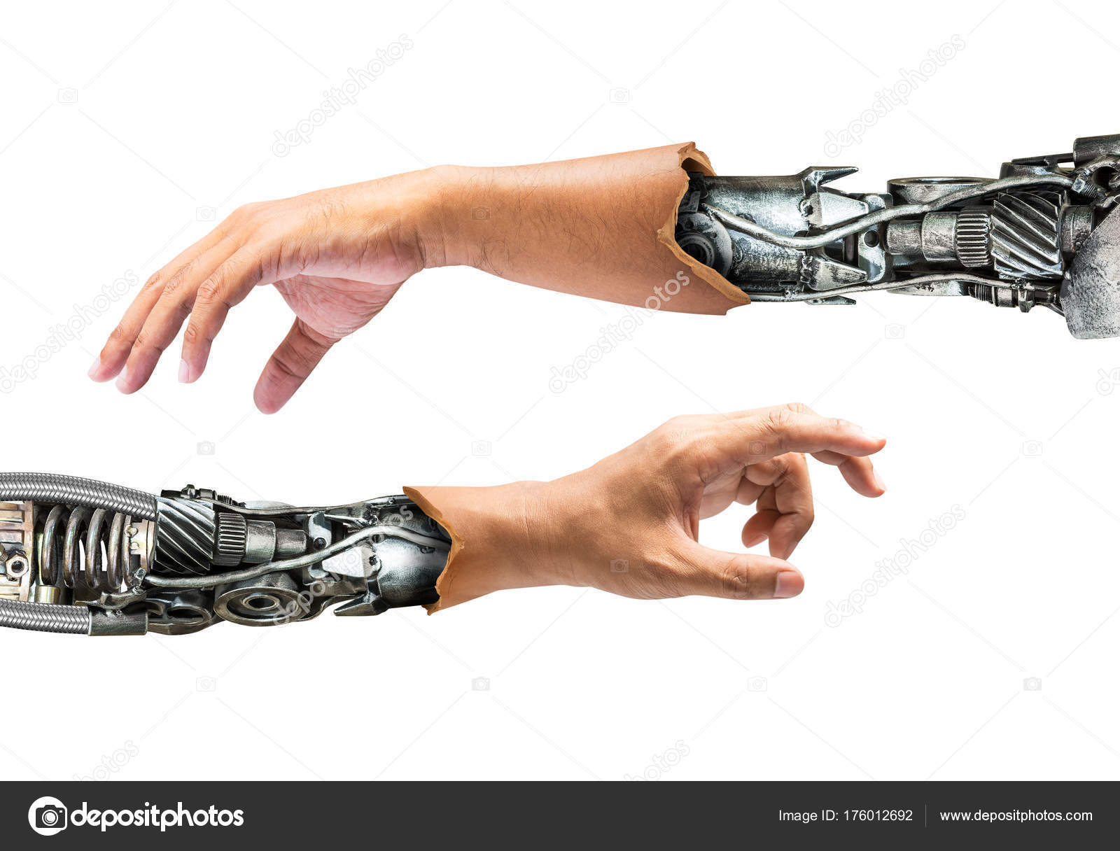 Metallic robot hand Stock Photo by ©fotoslaz 176012692