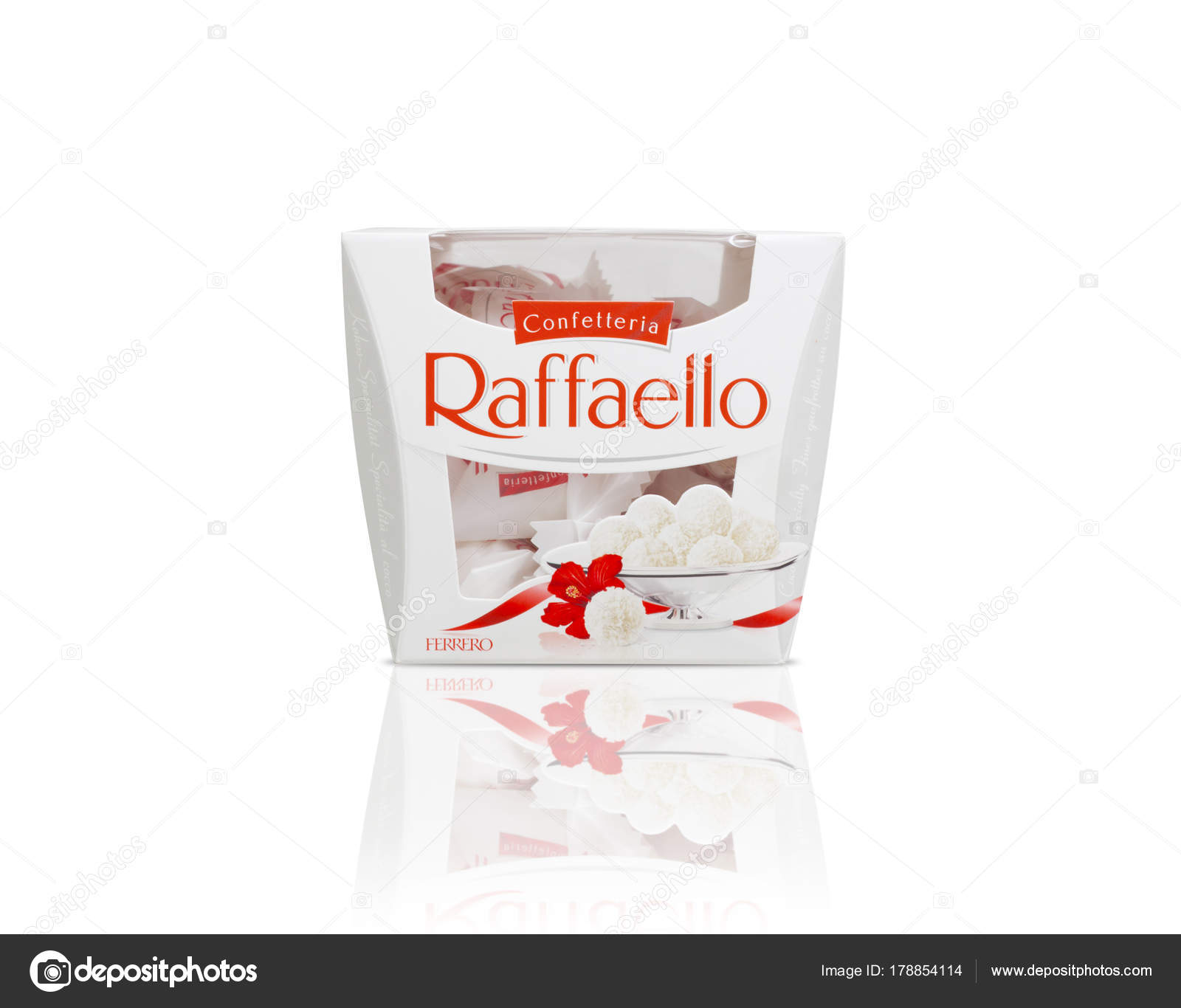 Ferrero Raffaello in a box on white background. – Stock Editorial Photo ...
