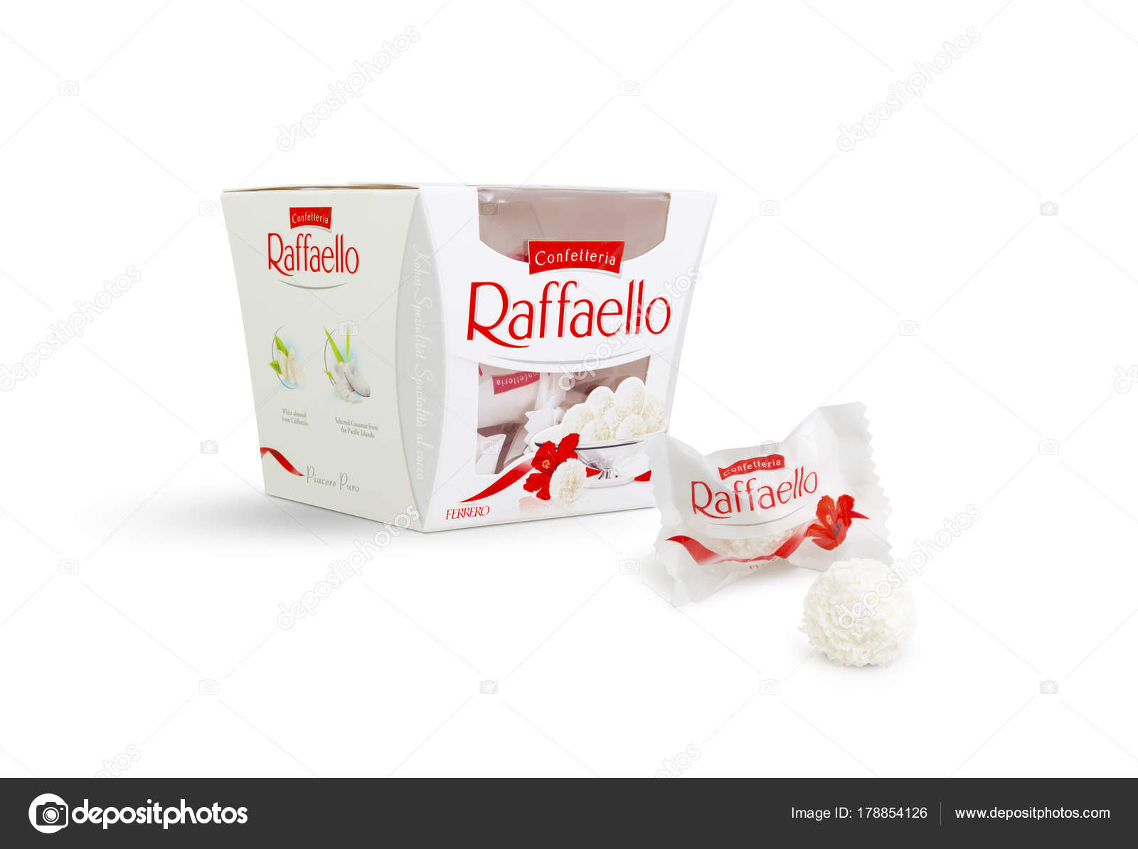 Ferrero Raffaello in a box on white background. — Stock Editorial Photo ...