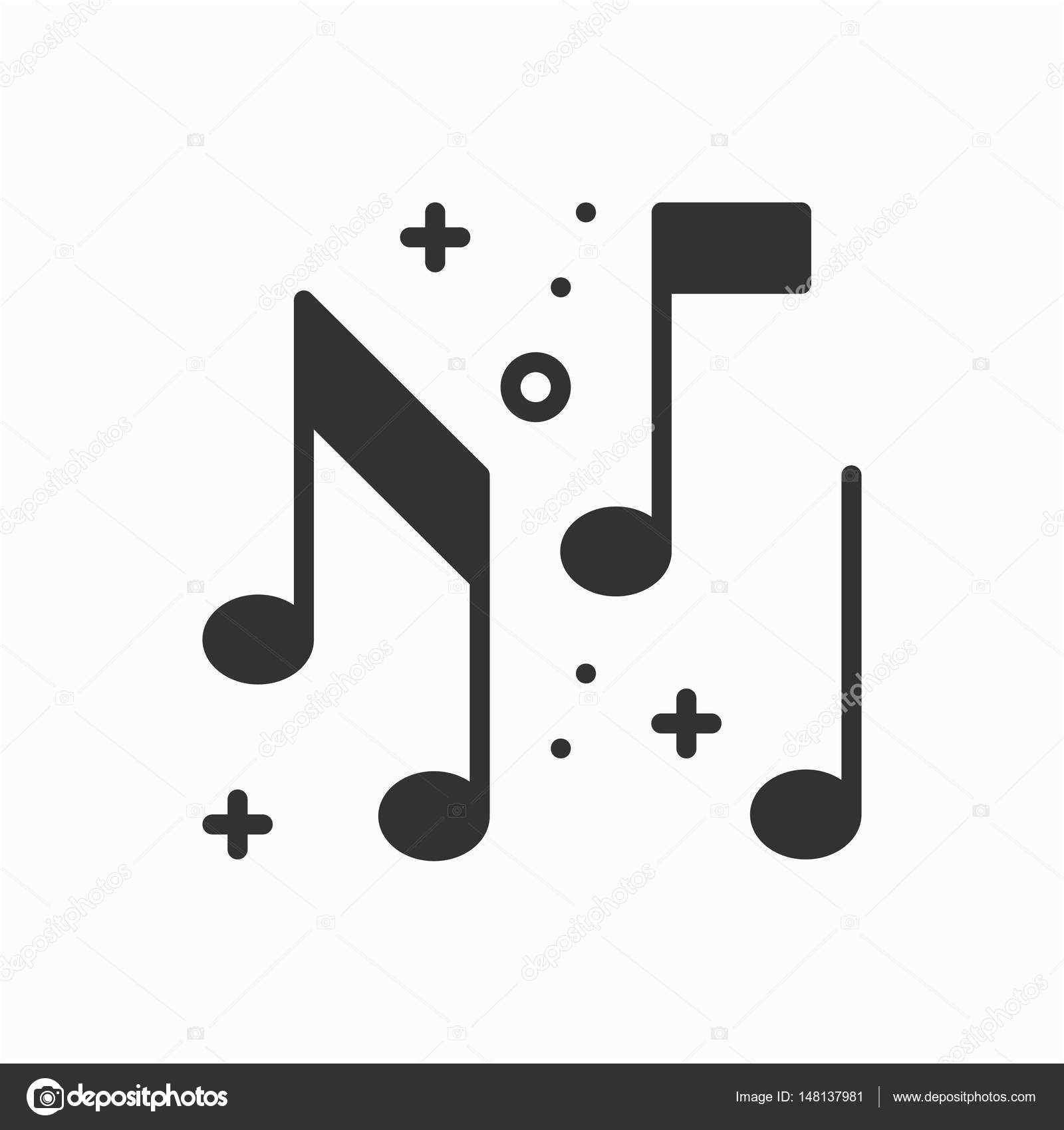 Music, notes icon. Disco, dance, nightlife club. Party celebration ...