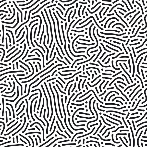 Diffusion reaction vector seamless pattern. Black and white organic ...