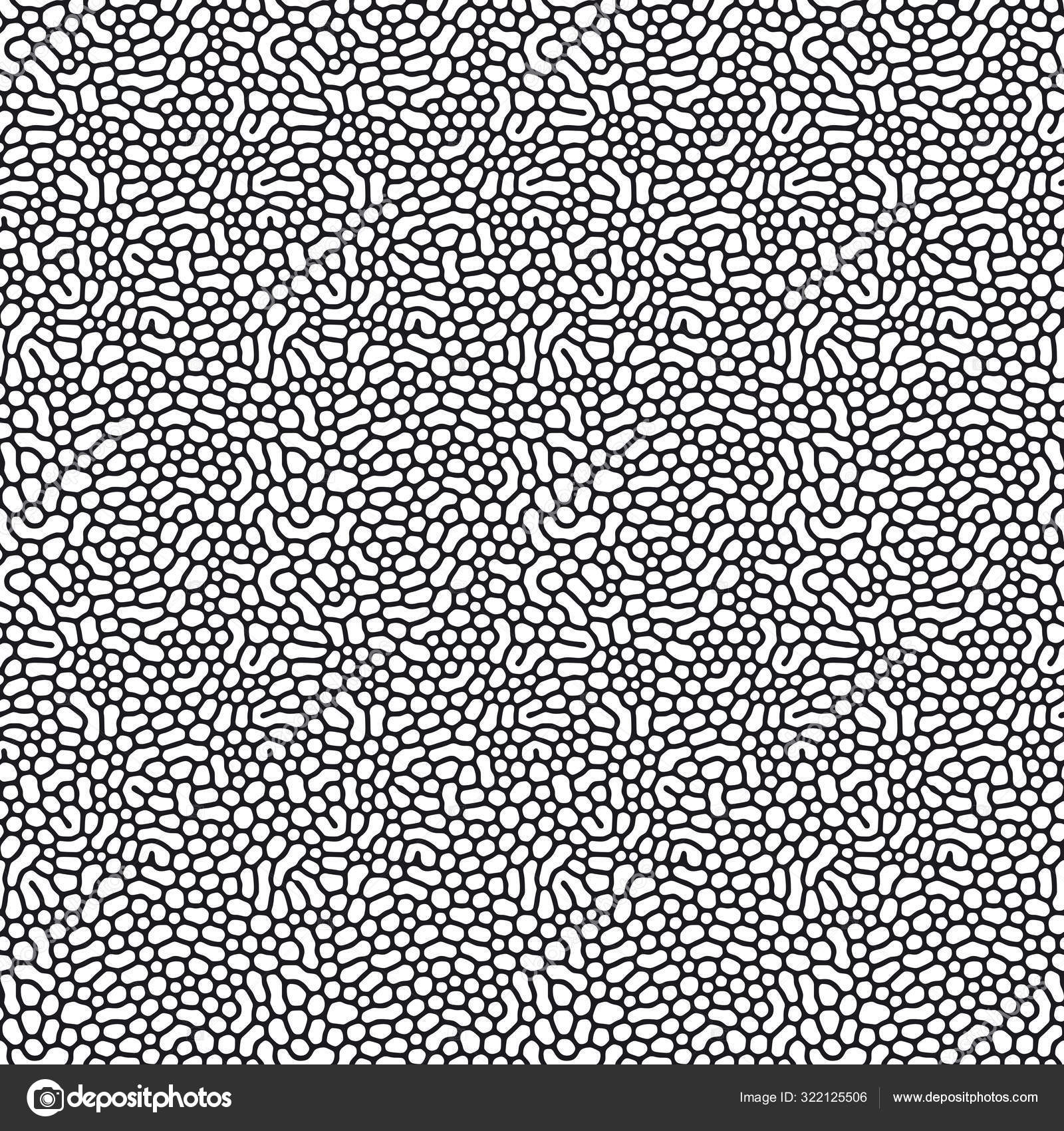 Organic seamless pattern with rounded shapes. Diffusion reaction ...