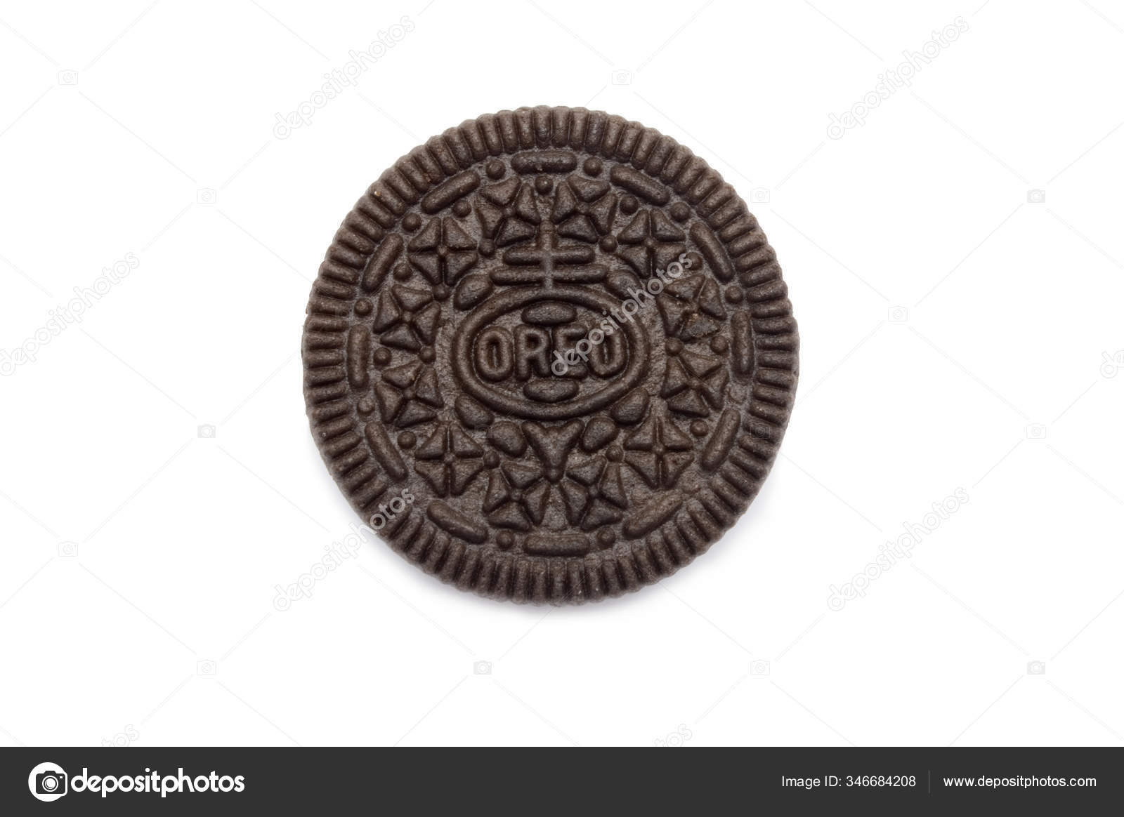 Oreo Biscuits Isolated White Background Sandwich Chocolate Cookies ...