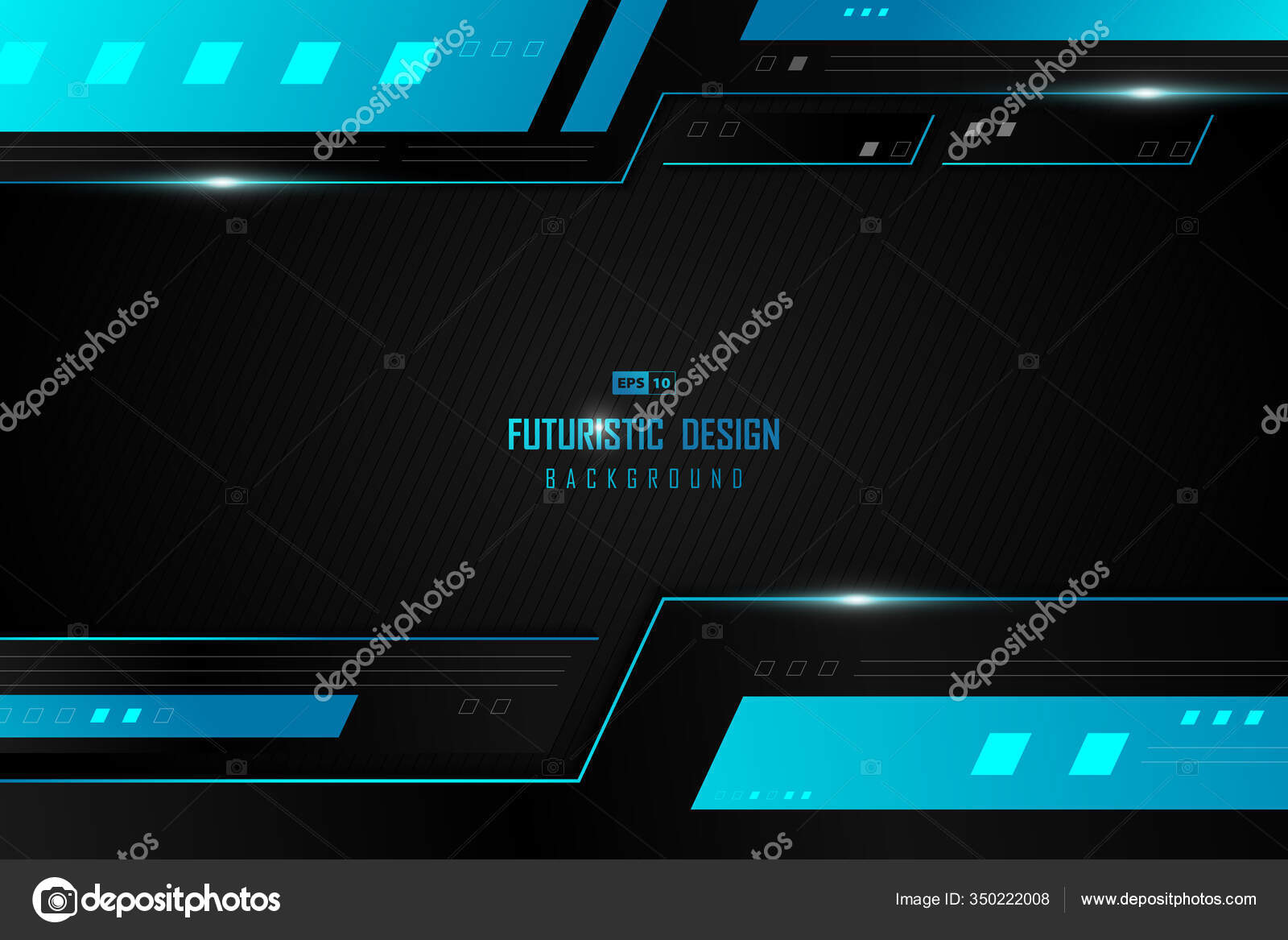 Abstract Gradient Blue Technology Design Futuristic Template Artwork ...