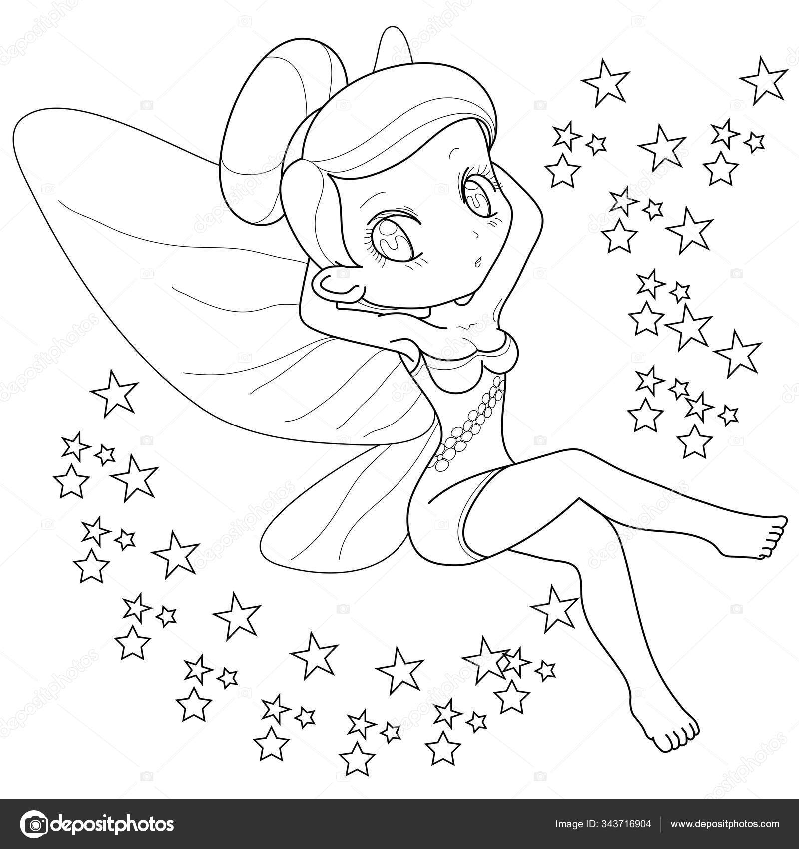 Book Fairy Clipart Black