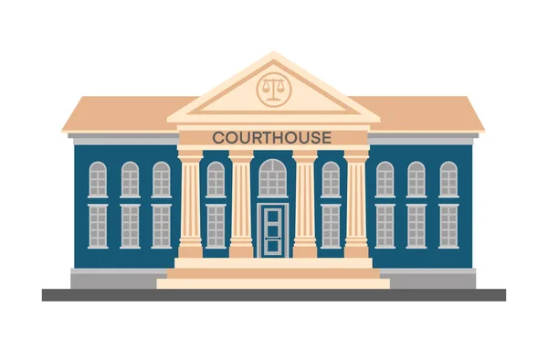 Cartoon Courthouse In Color