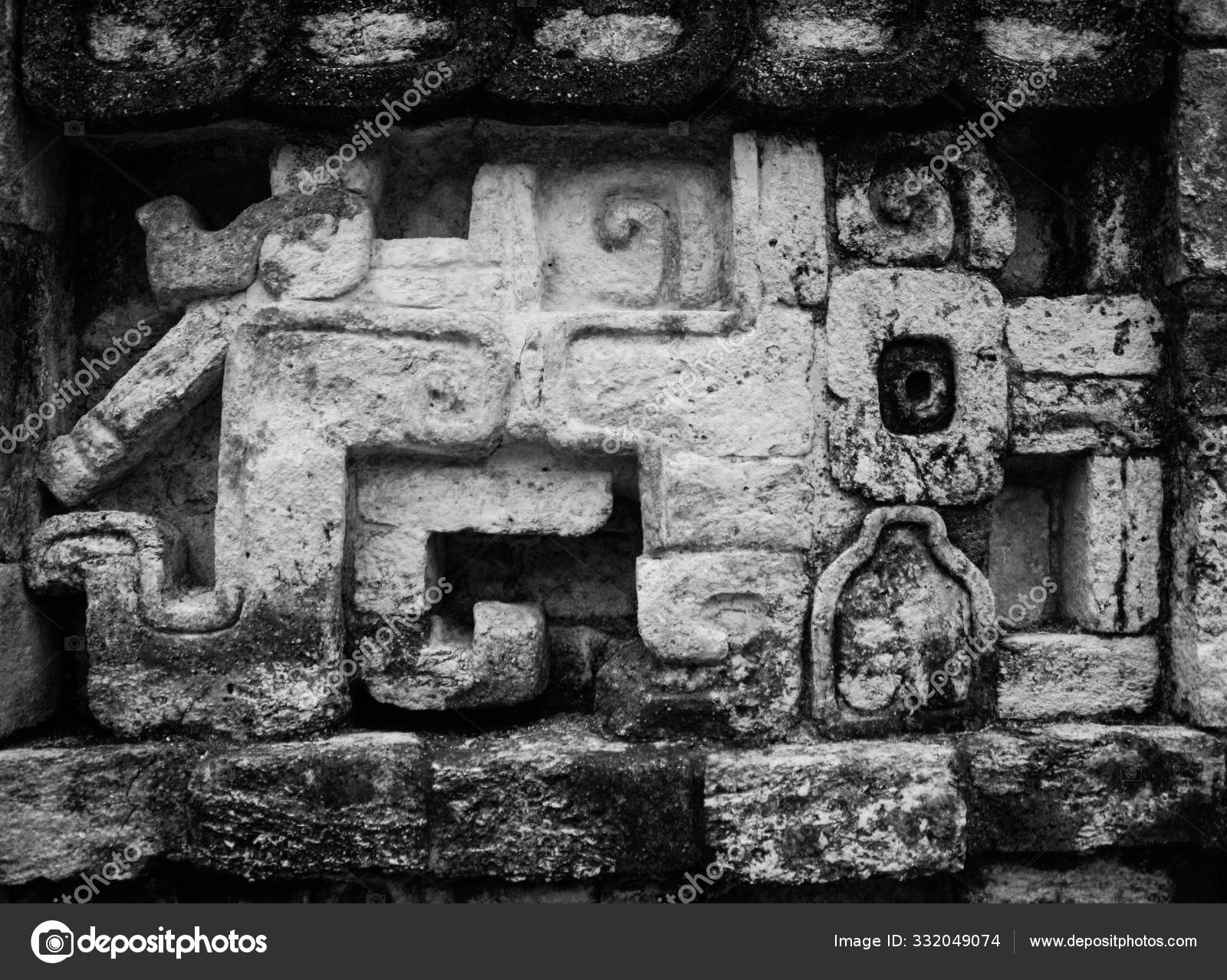 Maya Glyphs Becan Archaeological Ruins Stock Photo by ©arturovereaphoto ...