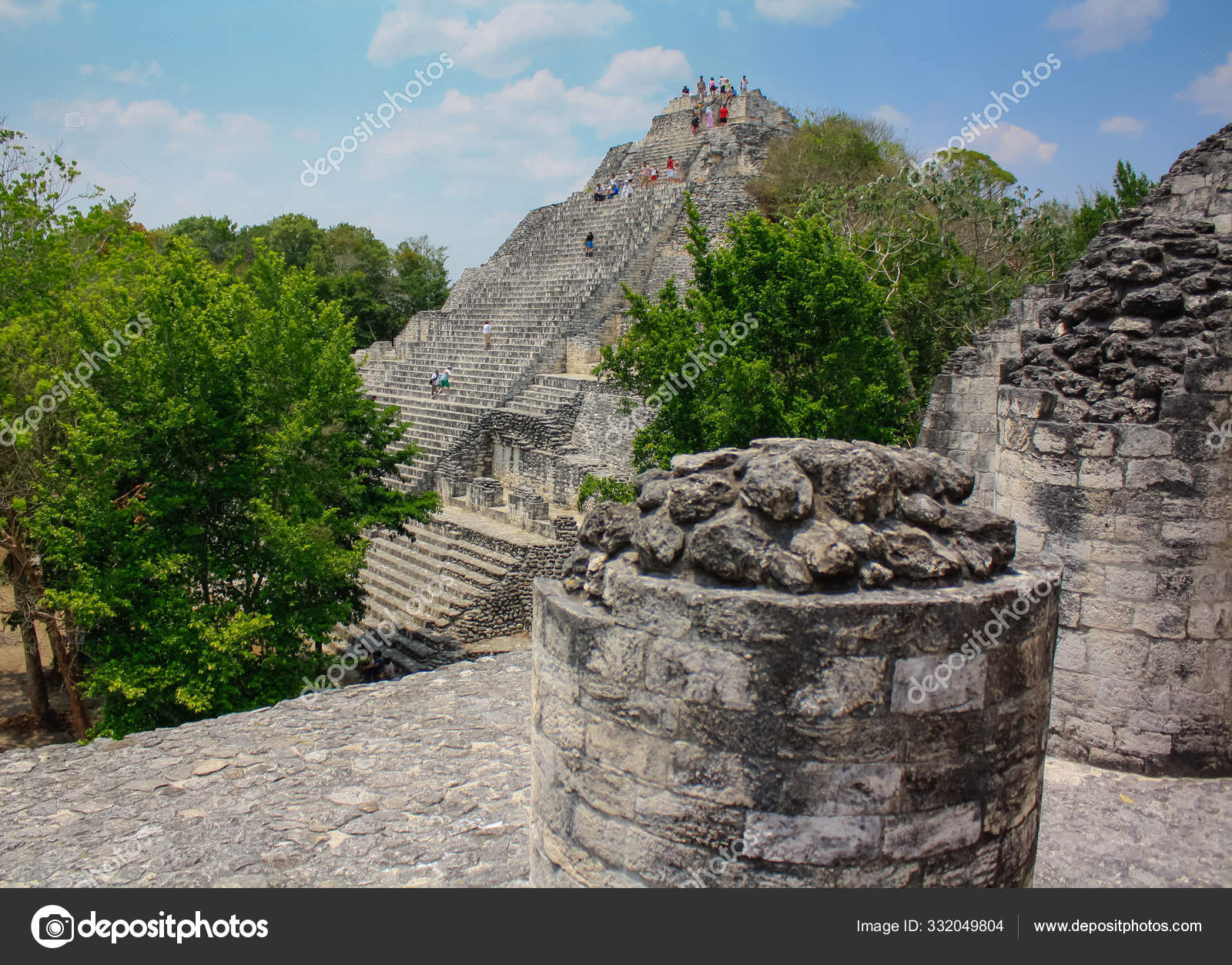 Structure Maya Pyramid Becan Ruins Mexico — Stock Photo ...