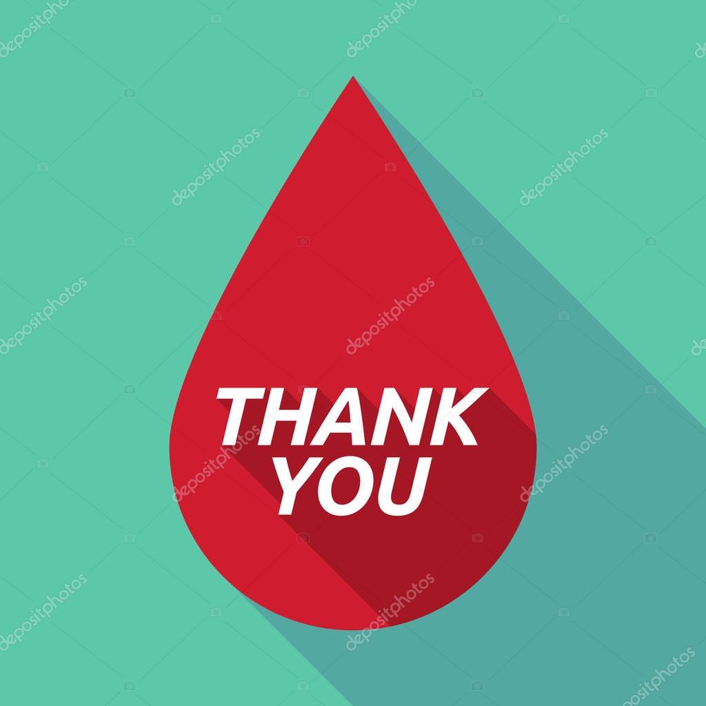 Long shadow blood drop with the text THANK YOU — Stock Vector © jpgon ...