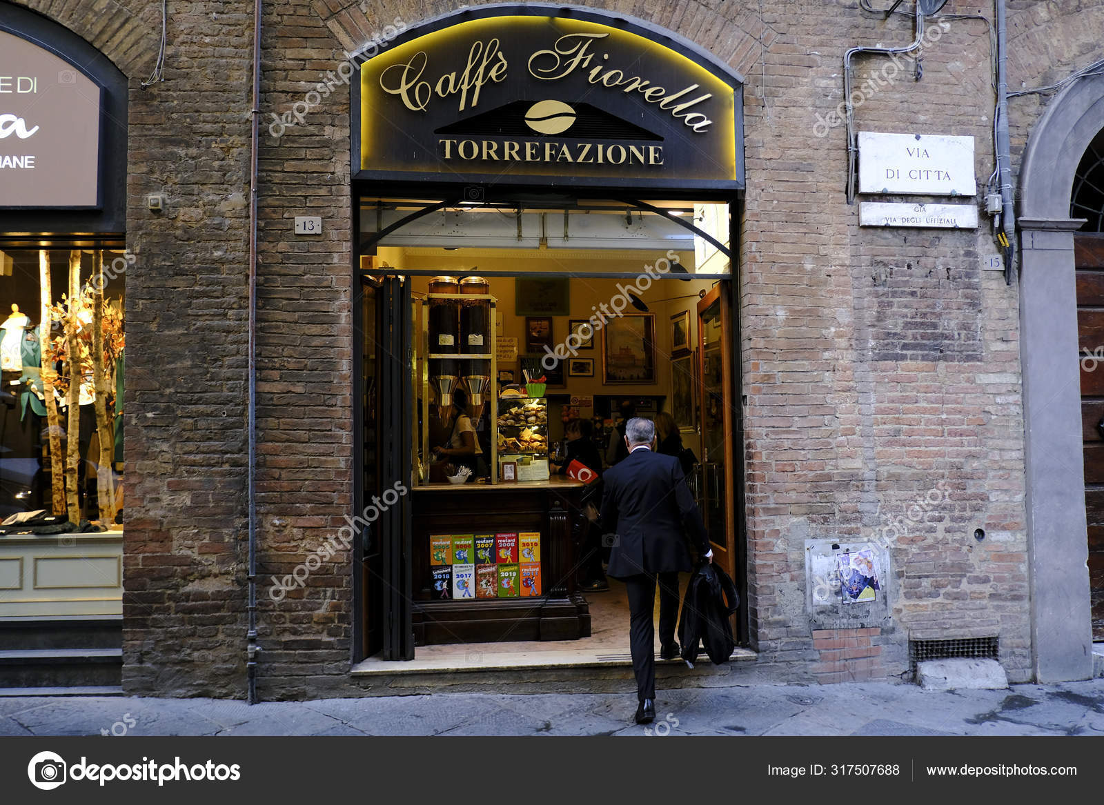 Italian Coffee Shop Exterior