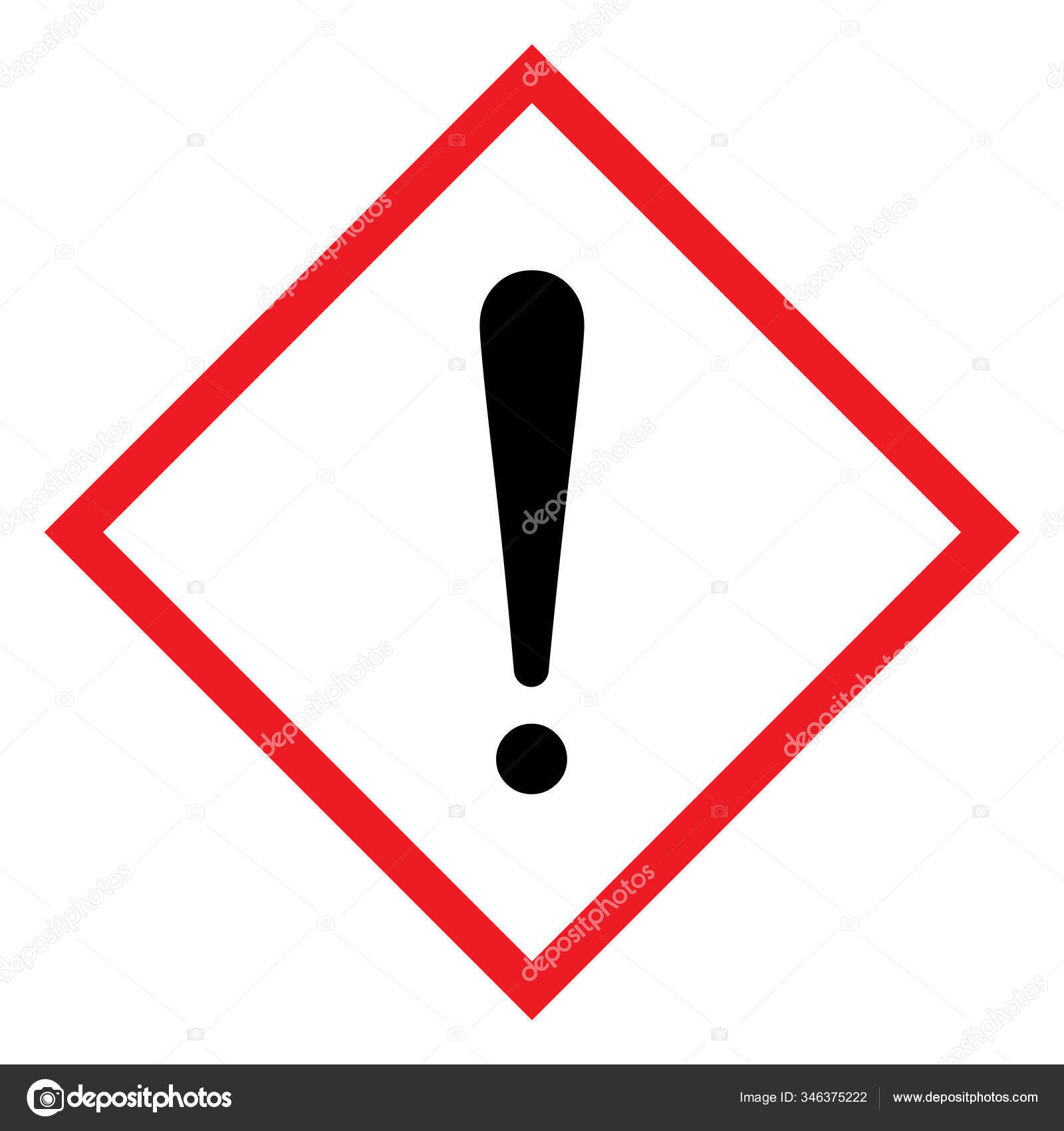 Signo Exclamación Peligroso Para Capa Ozono Señal Peligro Clp Forma ...