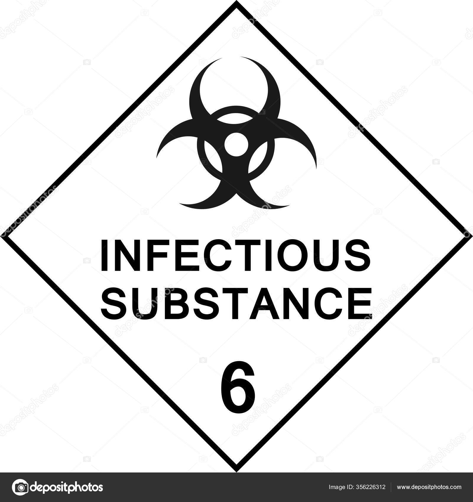 Sustancias Infecciosas Signo Precaución Carteles Mercancías Peligrosas ...