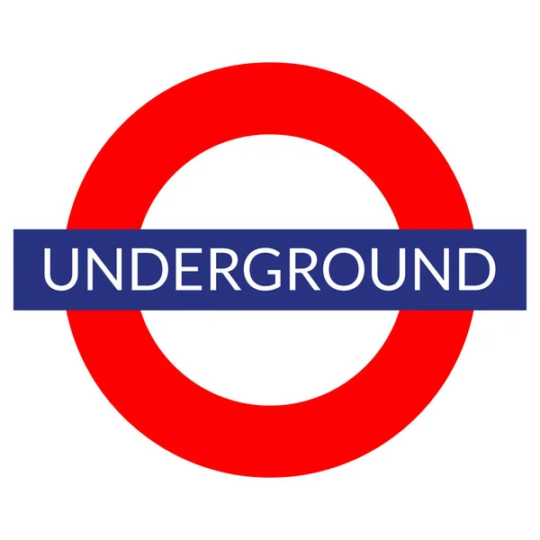 London Underground Classic Sign Circle Logo Isolated White Background ...