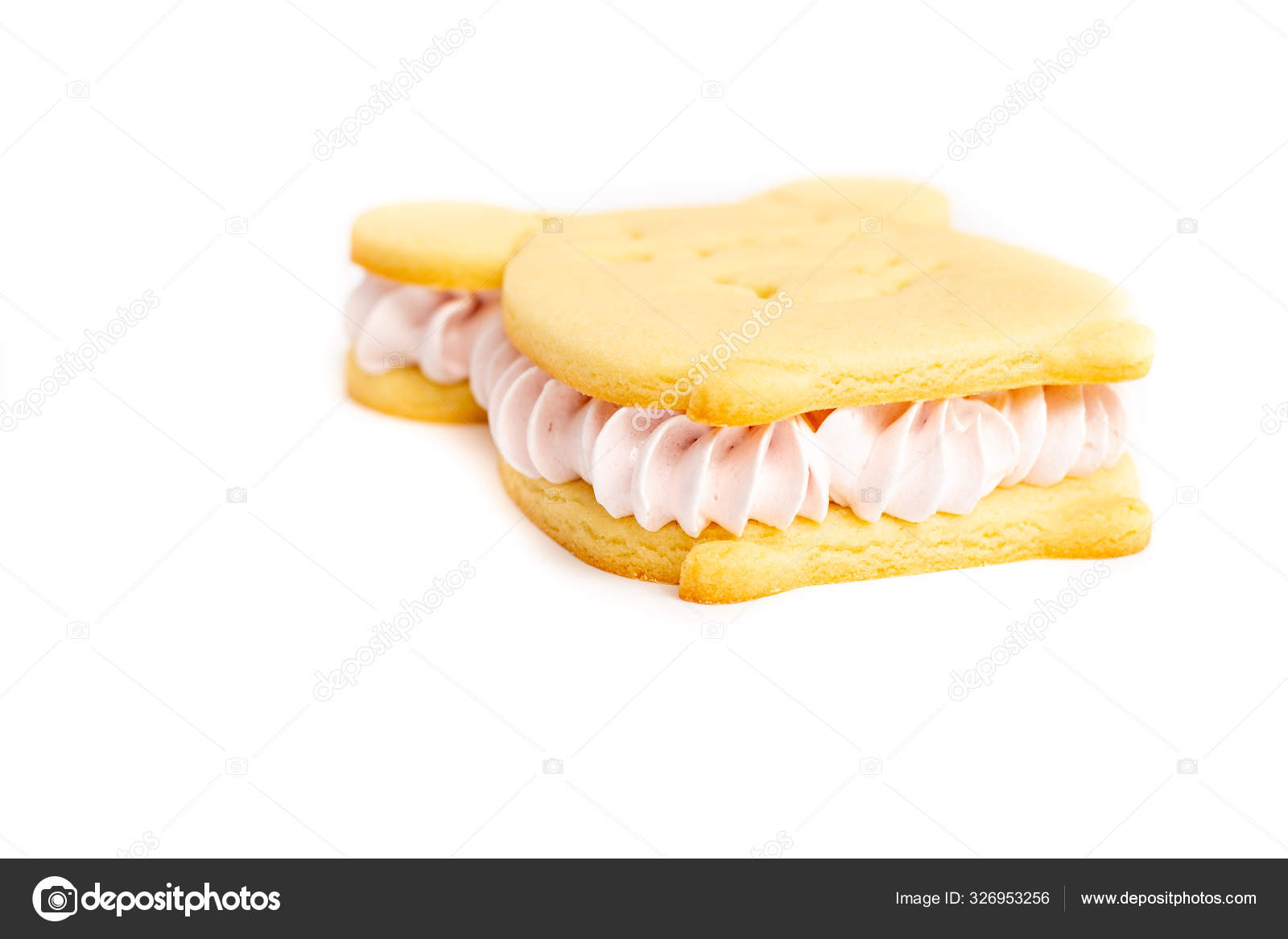 Baking Cookies Mouse Sandwich White Plate Cream — Stock Photo © MrAVP ...