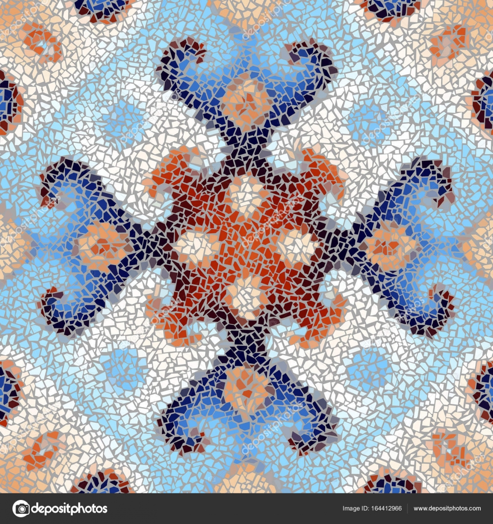 Seamless mosaic art pattern Stock Vector by ©kastanka 164412966