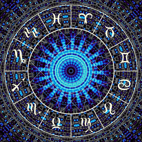 Magic circle with zodiacs sign. - Stock Image - Everypixel