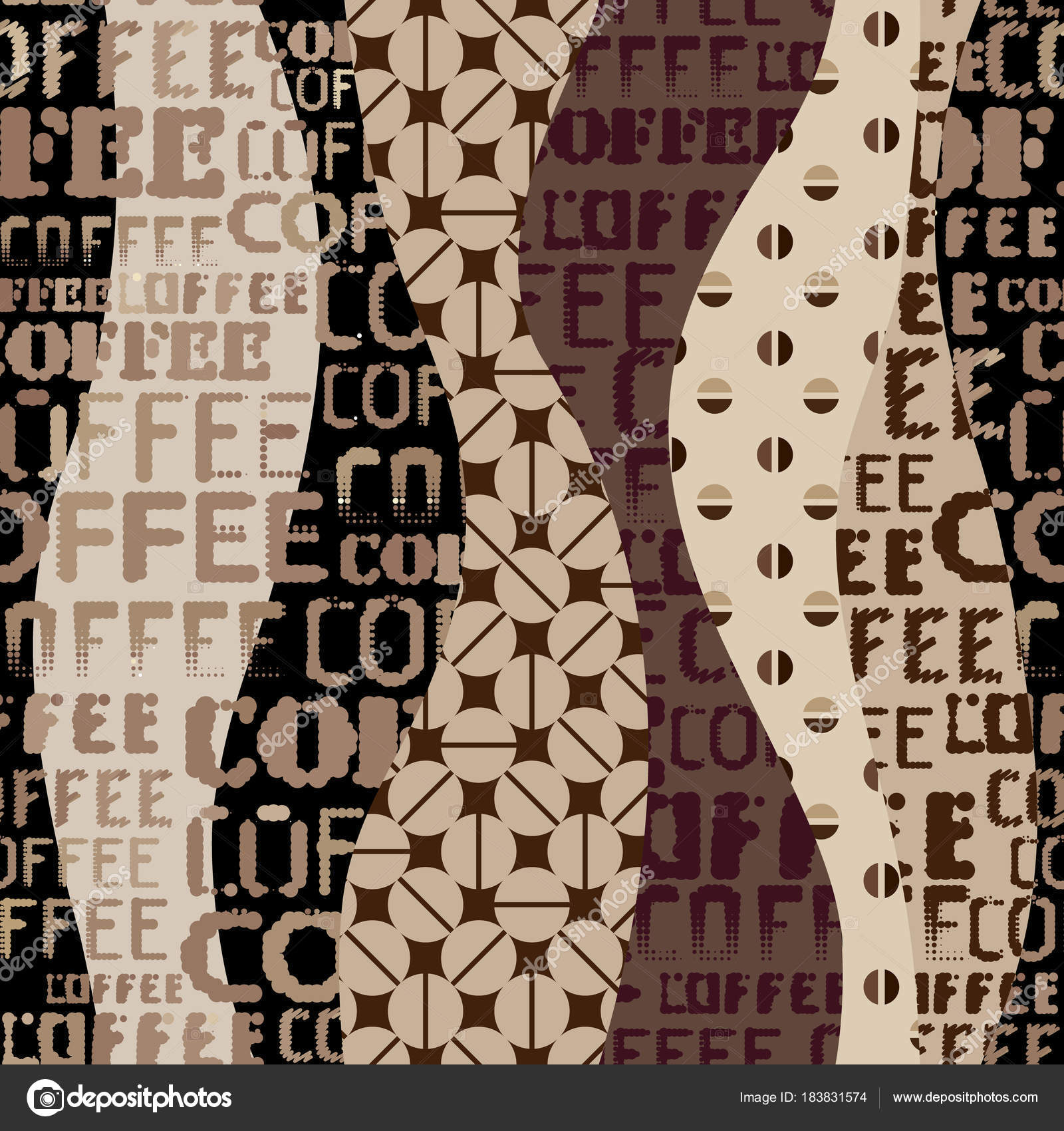Coffee. Abstract coffee beans on brown background Stock Vector Image by ...