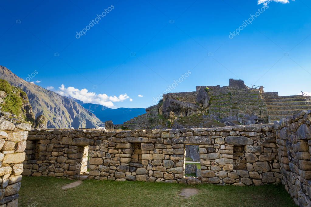 Una vista de las ruinas de Machu Pichu, Perú 2022