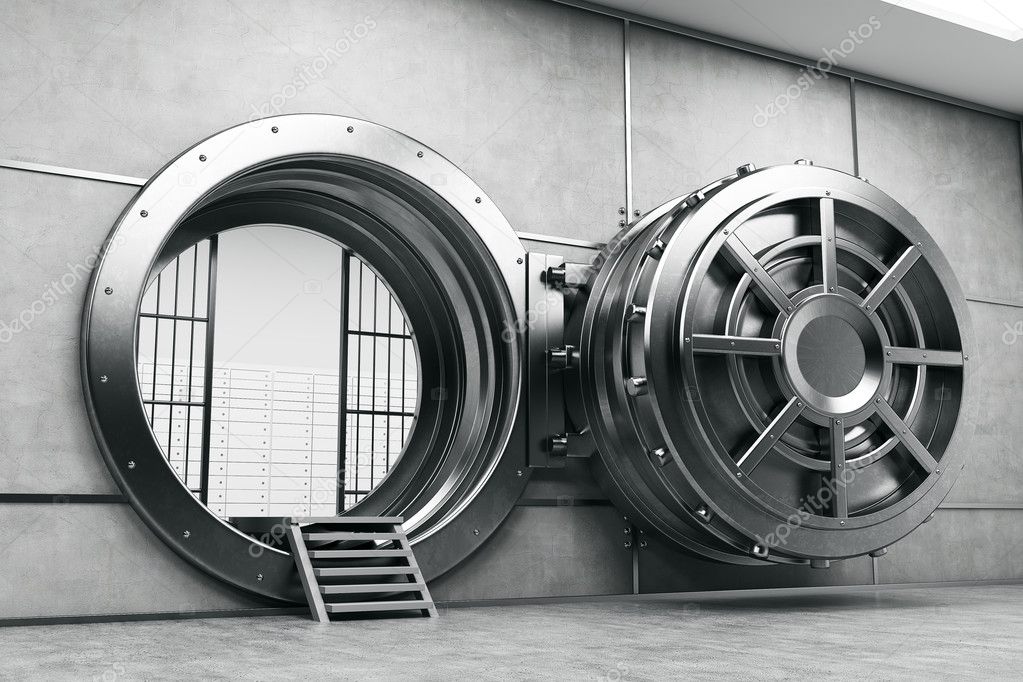 Wide open vault door — Stock Photo © denisismagilov #127094974