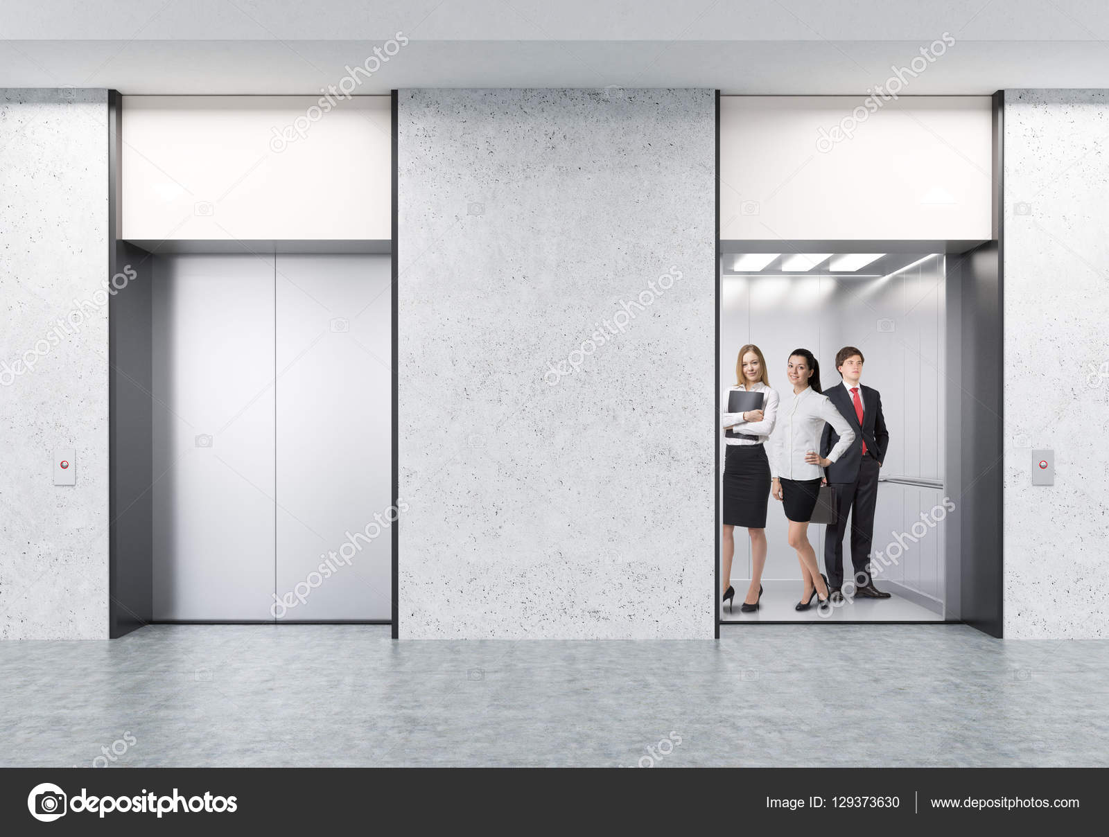 People Standing In Elevator