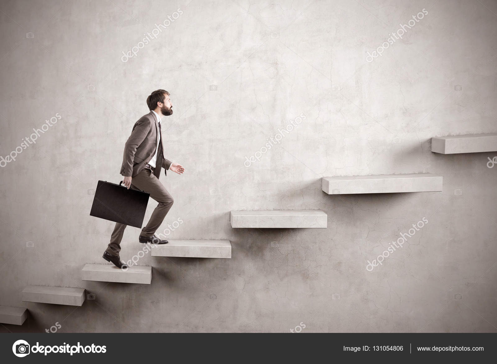 Vista Lateral De Escalones De Hormigón