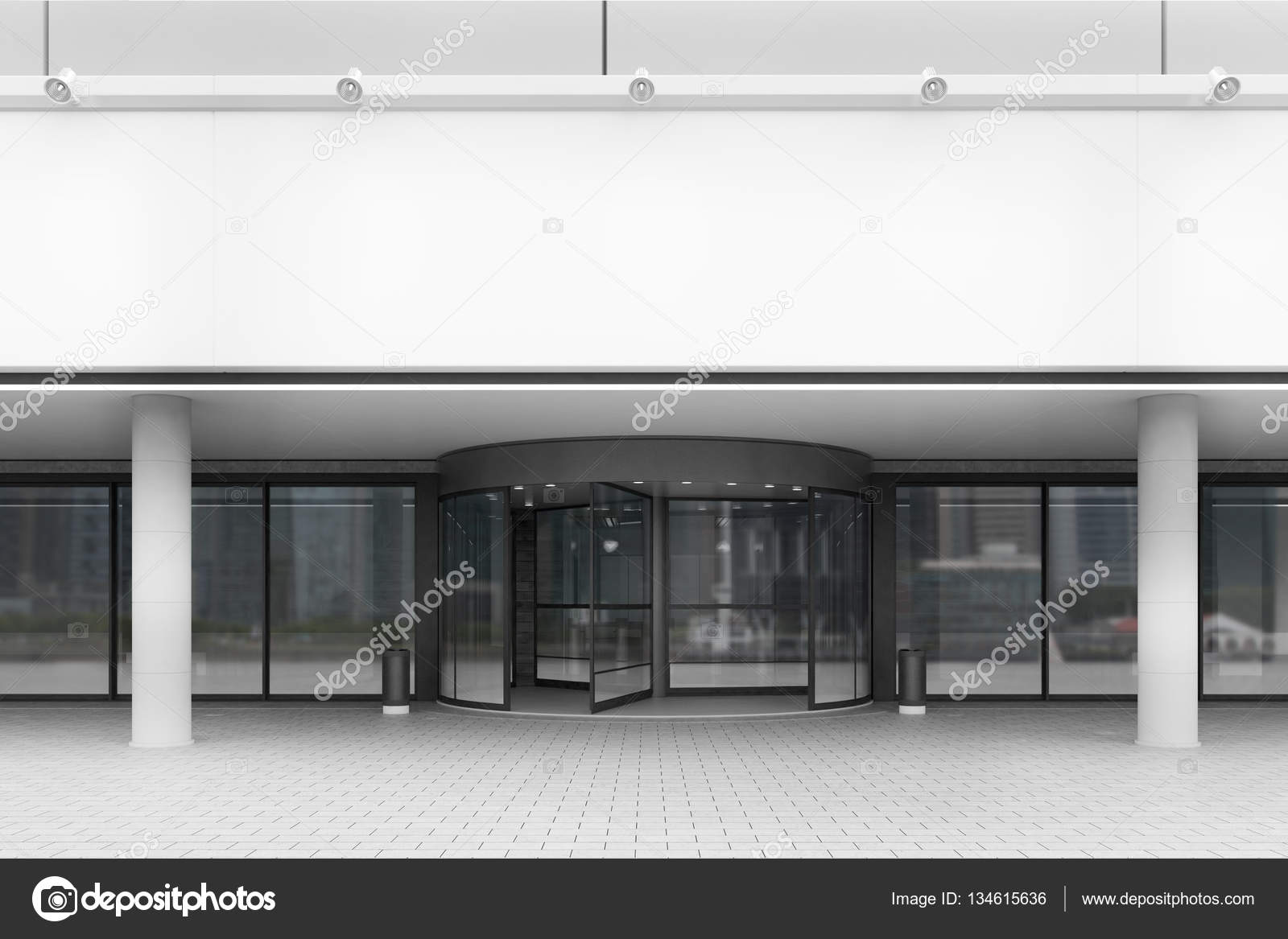 Entrance to office building, front view — Stock Photo © denisismagilov ...