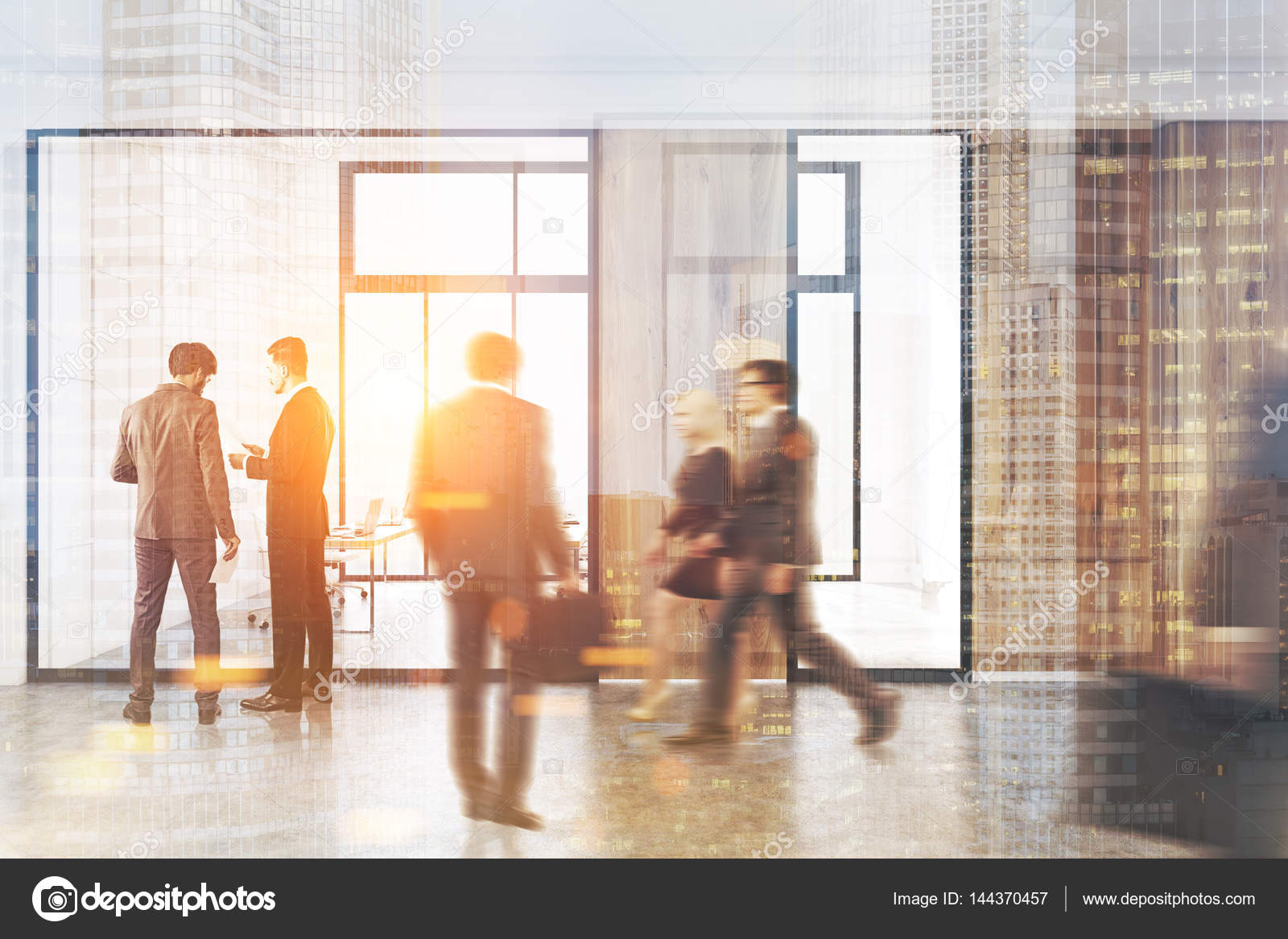 People In Office Lobby