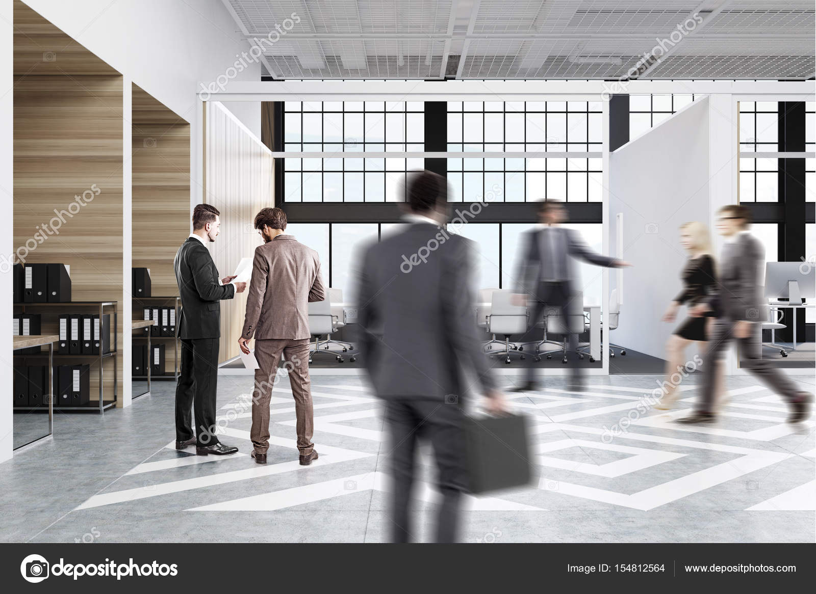 People in office cubicles with pictures — Stock Photo © denisismagilov ...
