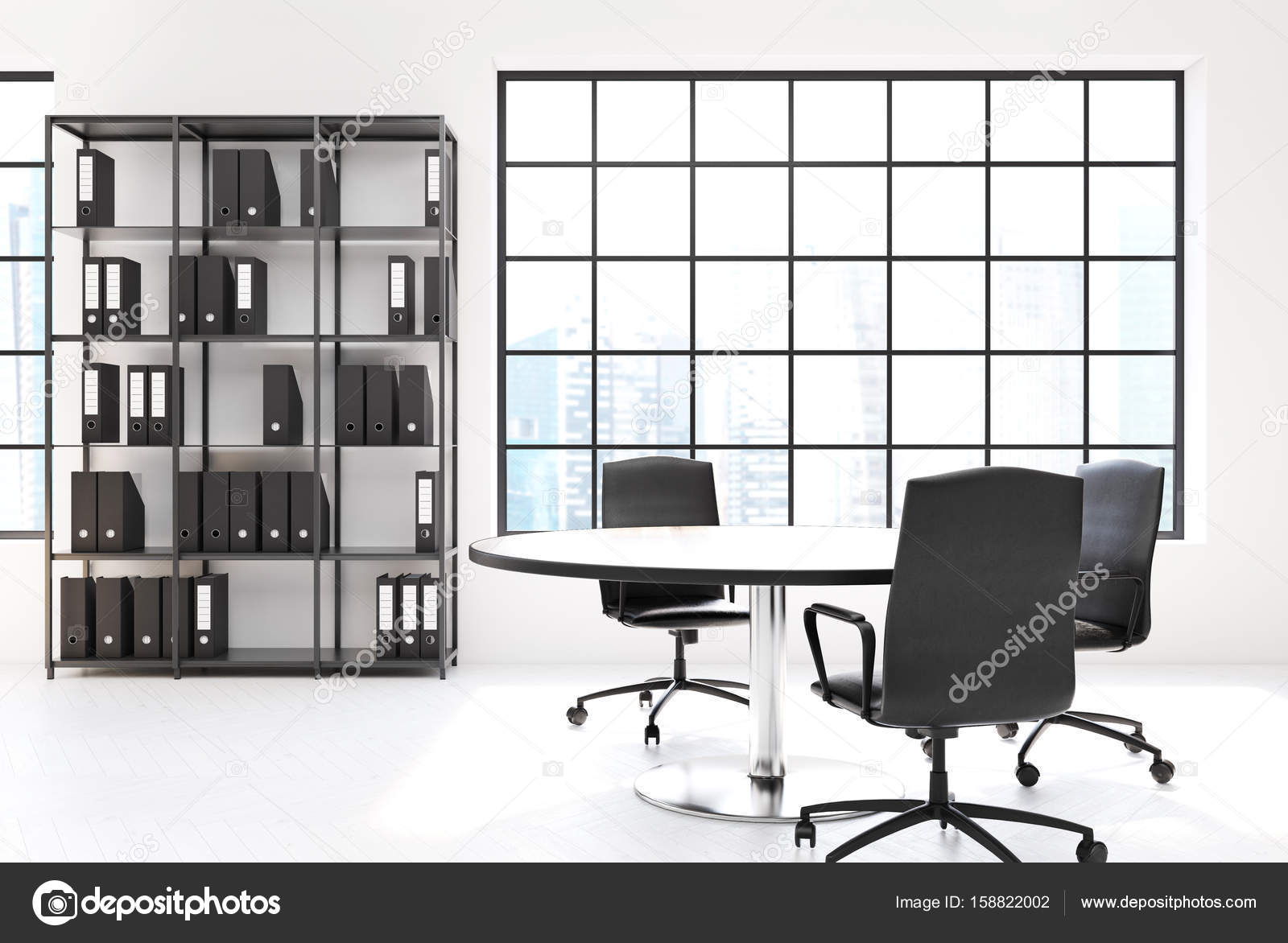 Modern CEO office interior, bookcase — Stock Photo © denisismagilov ...