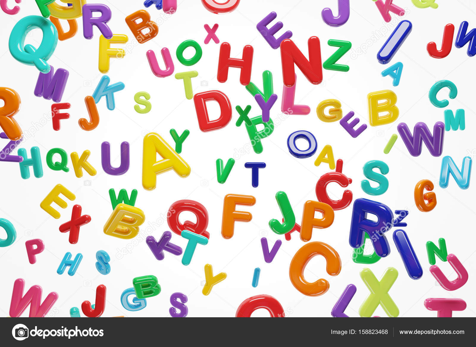 Colorful letters, white background — Stock Photo © denisismagilov ...