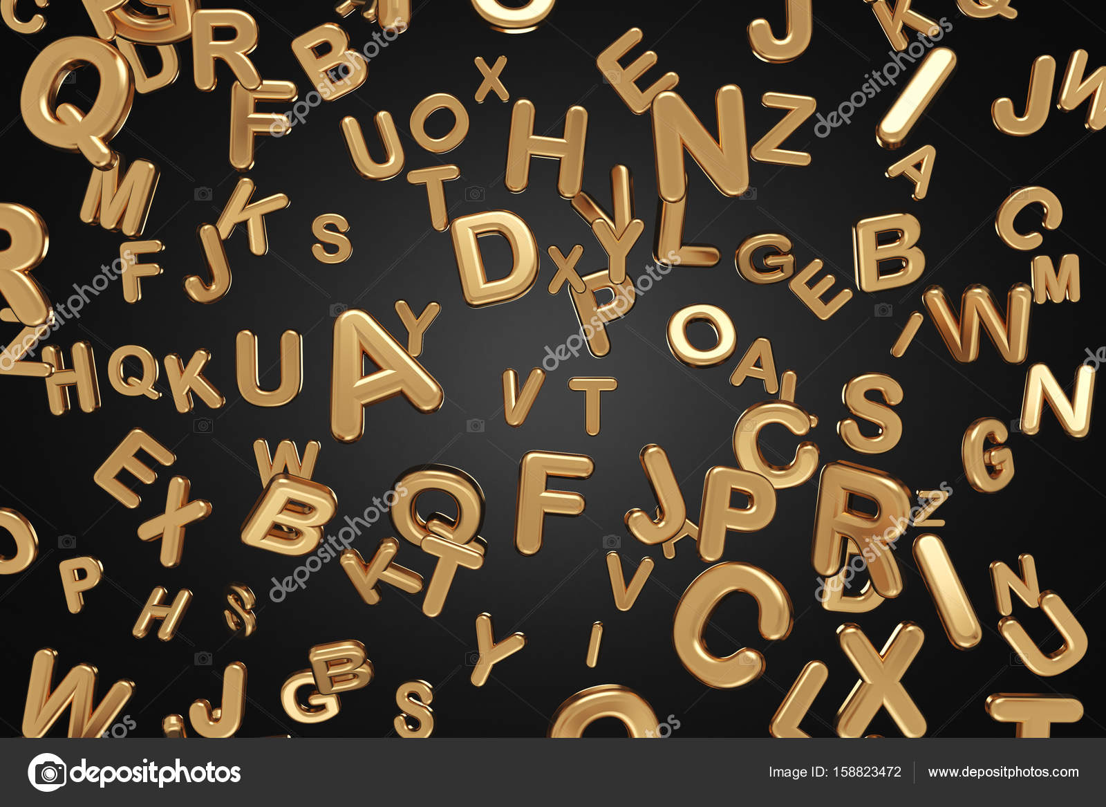 Gold shining letters, black background Stock Photo by ©denisismagilov ...