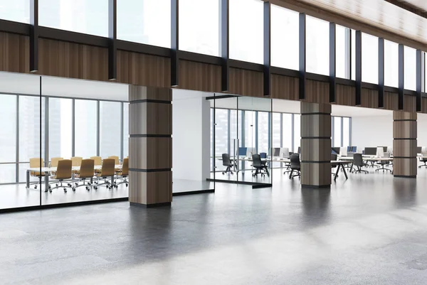 Open space office, lobby, wood Stock Photo by ©denisismagilov 162028074