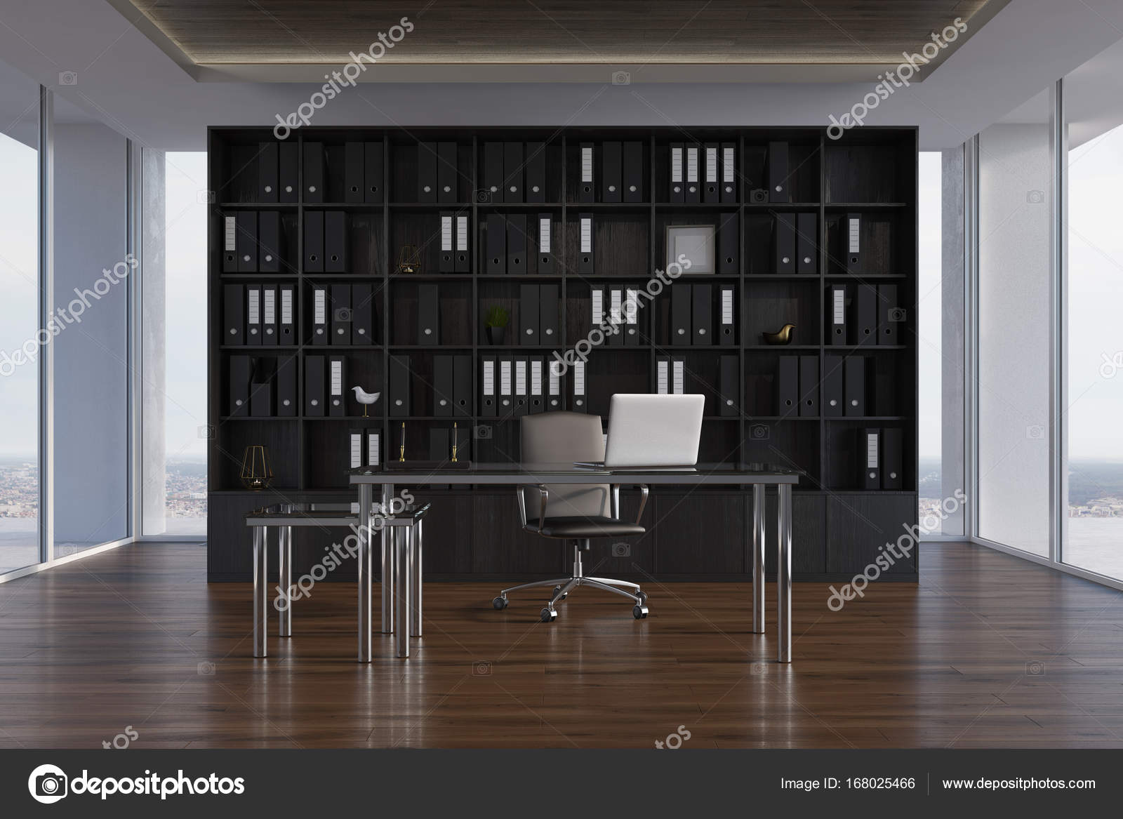 CEO office interior, bookcase — Stock Photo © denisismagilov #168025466