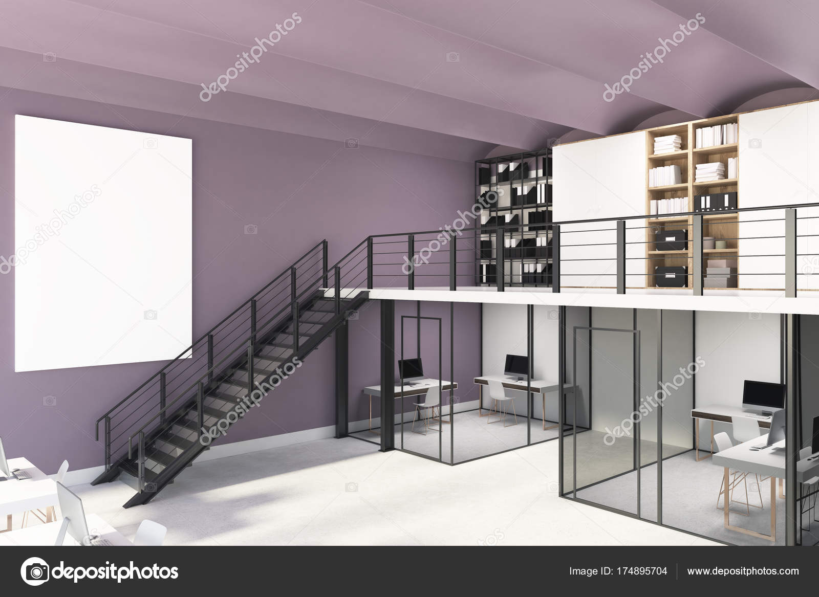 White double storey office, poster — Stock Photo © denisismagilov ...