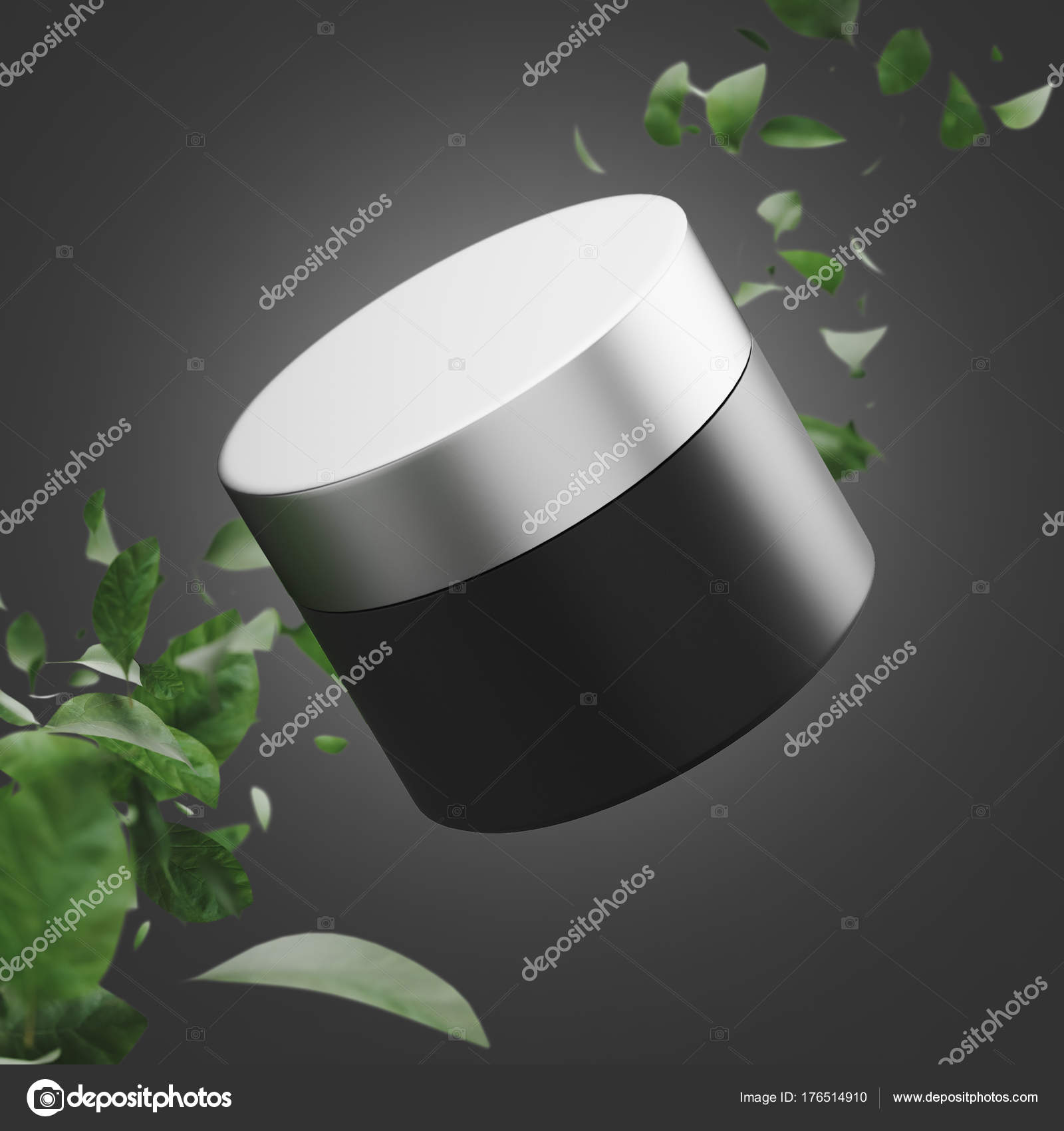Black cream jar, black background Stock Photo by ©denisismagilov 176514910