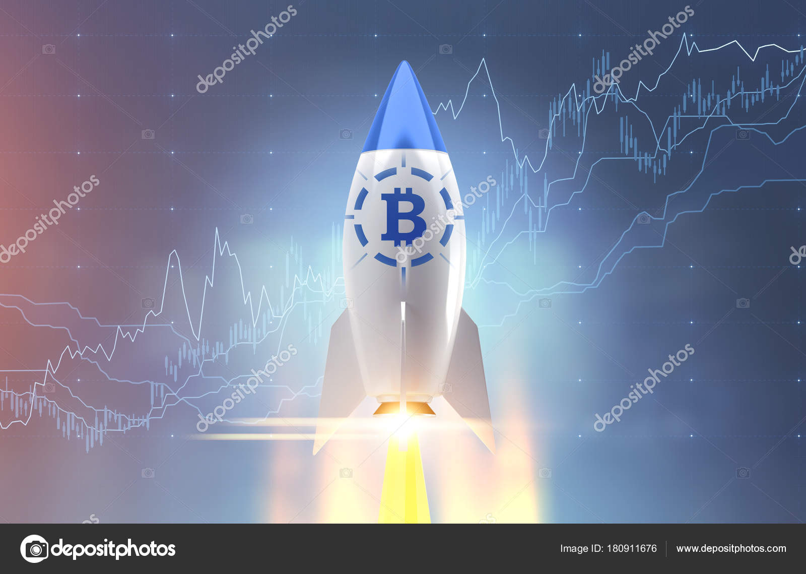 Bitcoin rocket and graphs – Stock Editorial Photo © denisismagilov ...