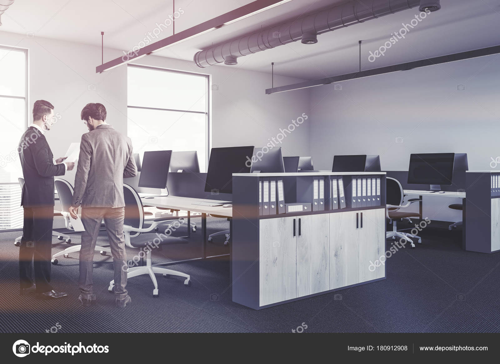 White office interior side, people — Stock Photo © denisismagilov ...