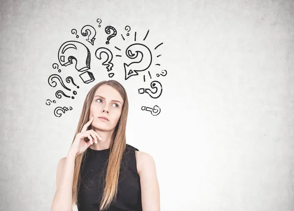 Woman question marks Stock Photos, Royalty Free Woman question marks ...