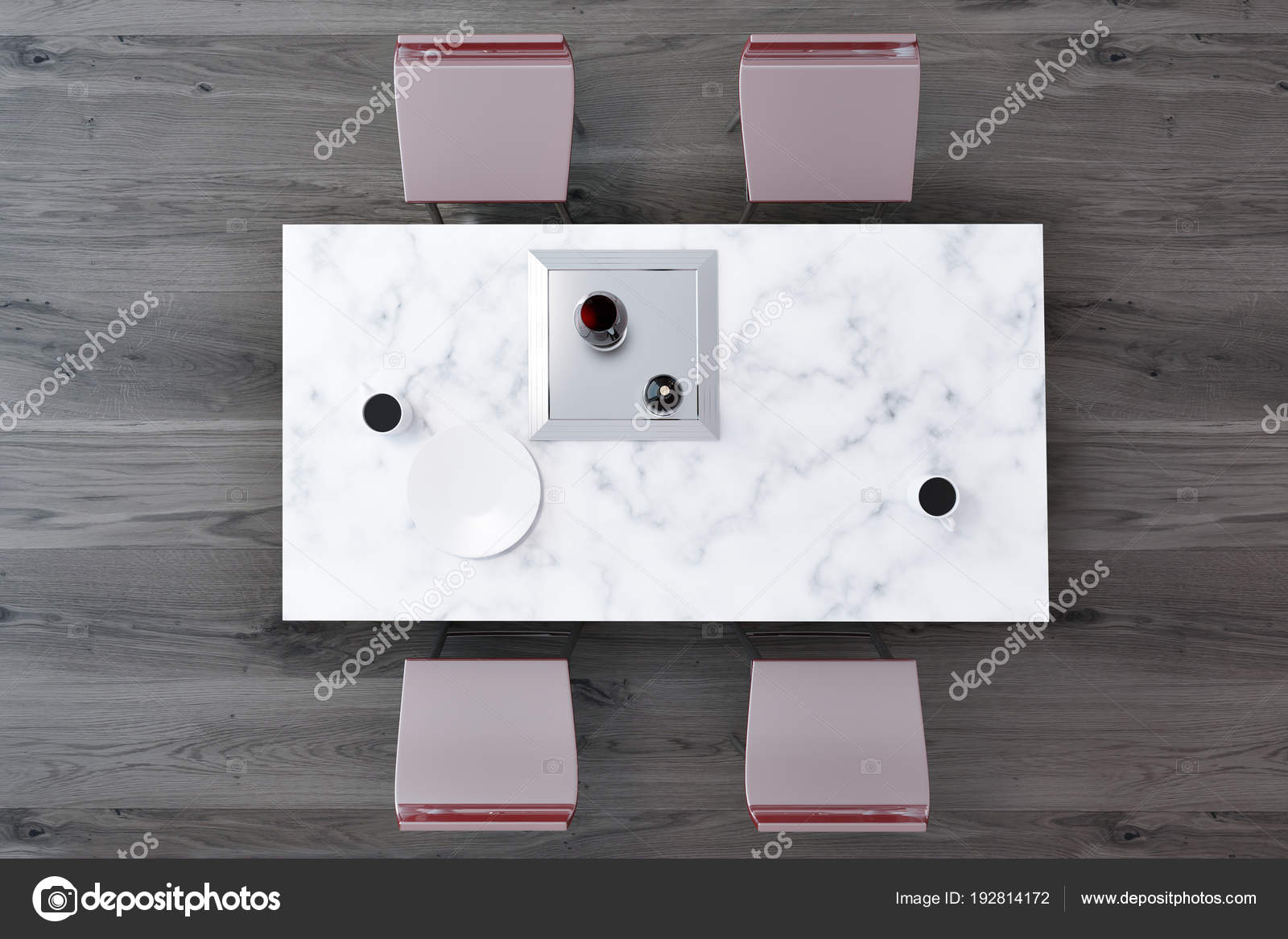 3d Dining Table Top View
