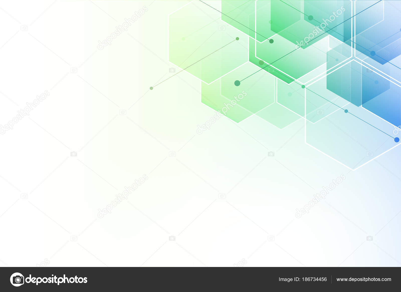 Abstract hexagon background. Technology polygonal design. Digital ...