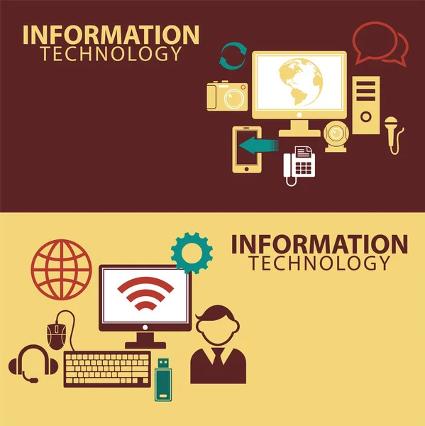 Vettoriale stockIcone vettoriali della tecnologia informatica di ...