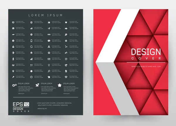 Cover Design Vector template set Brochure, Annual Report, Magazine ...