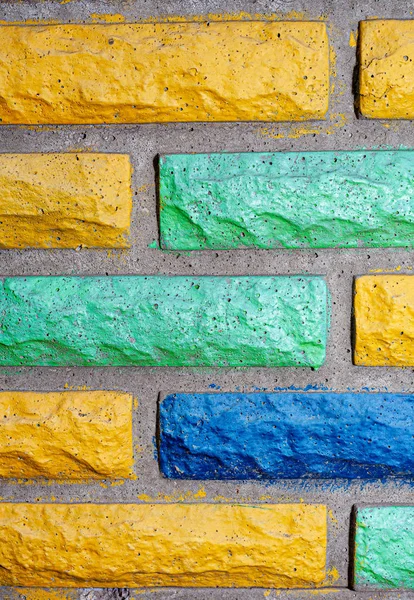 Decorative brick texture background. Stock photo multi-colored brick ...