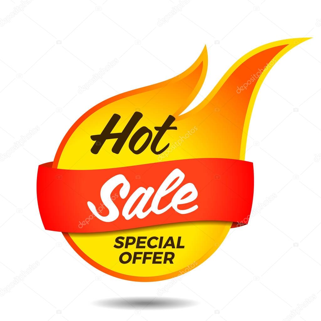 Hot sale vector flaming label — Stock Vector © revelstockart #148149367 Hot sale vector flaming label — Stock Vector © revelstockart #148149367