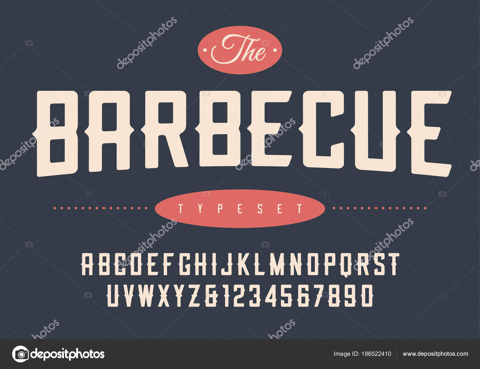 Vector condensed retro display font design, alphabet, character Stock ...