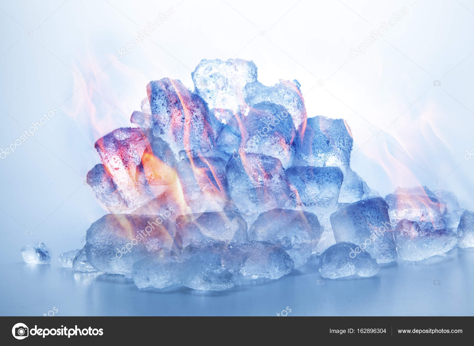 When Fire burns Ice — Stock Photo © Art-Benco #162896304
