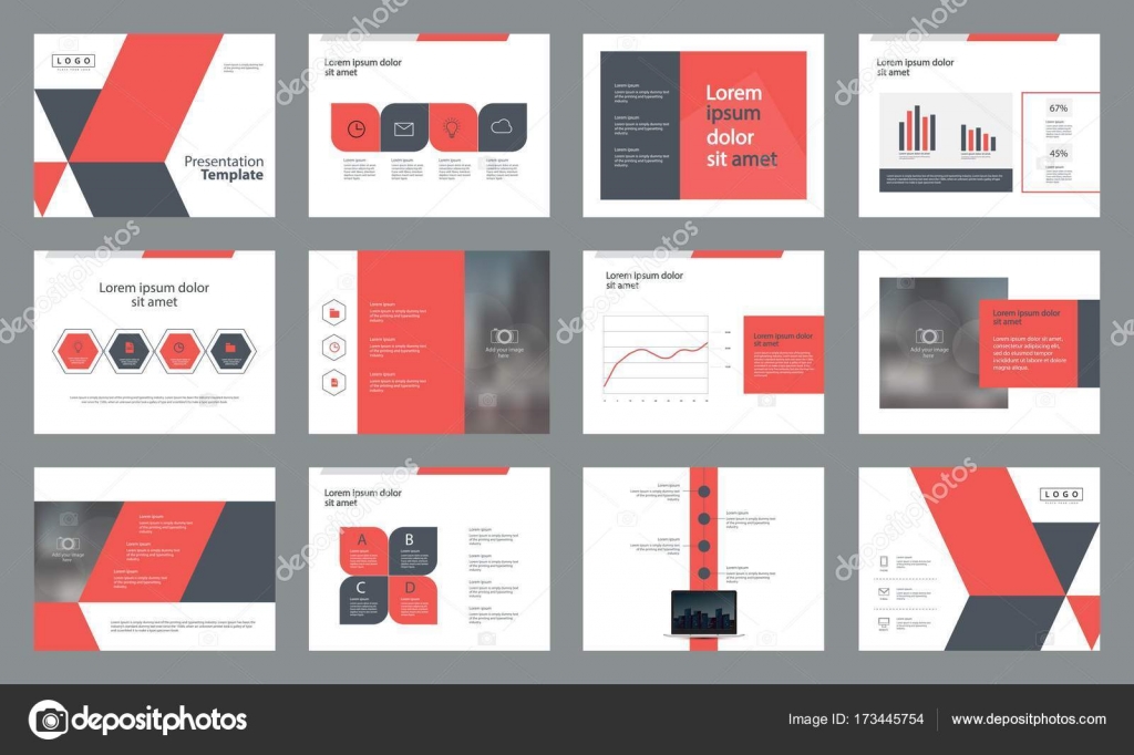 Page layout design with info graphic element template for presentation ...