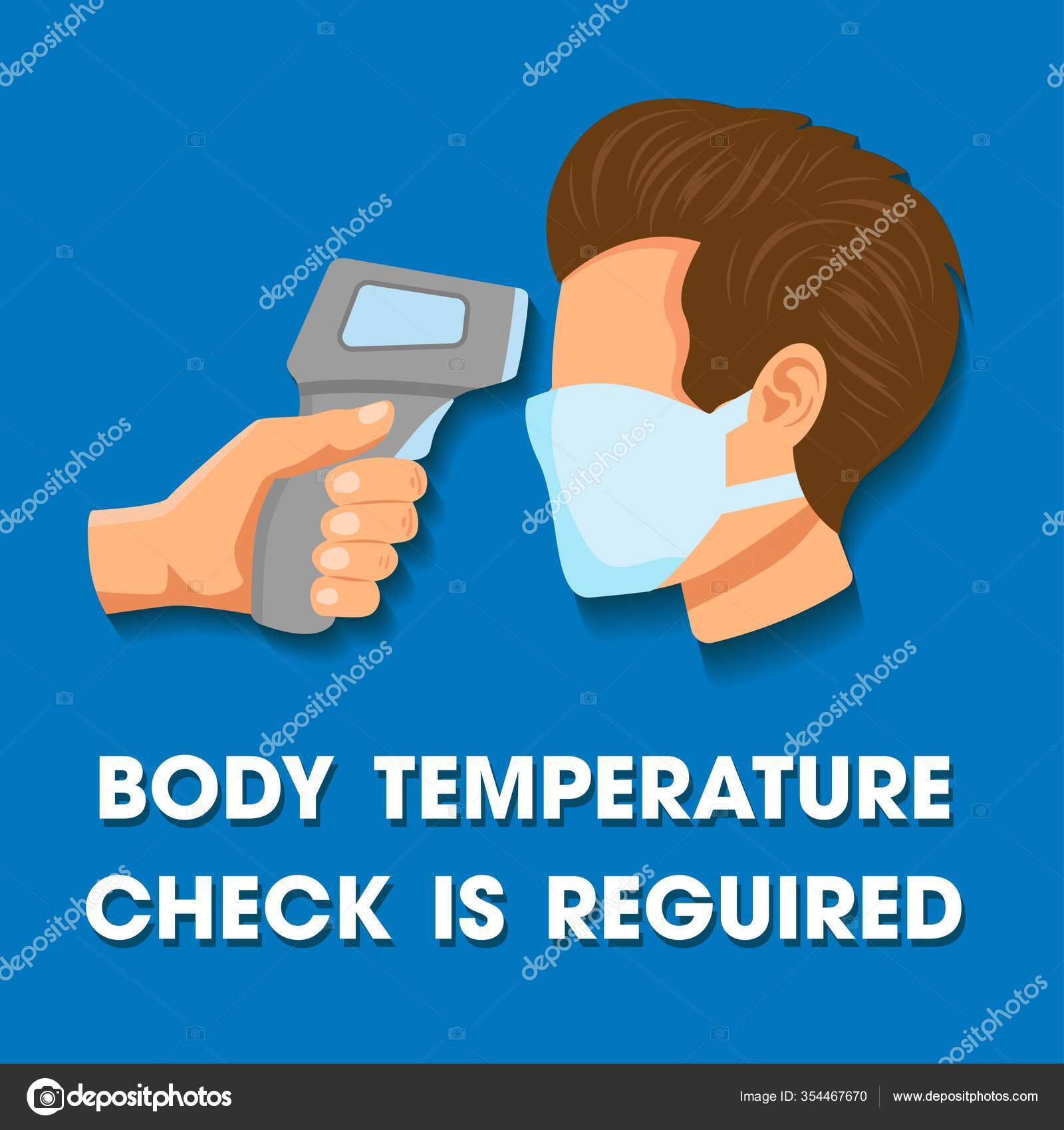 Icon Checking Body Temperature Covid Flash — Stock Vector ...
